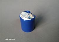 China Blue Leakproof Liquid Soap Bottle Cap Plastic / Aluminum Press cap For Body Wash for sale