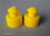 China durable plastic PP Bottle cap 28 / 410 size with yellow color for sale
