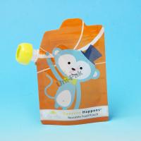 China BPA Free Plastic Water Bag For Kids / Baby Food Pouch With Spout for sale