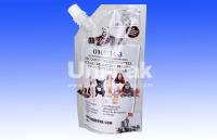 China Custom Stand Up Spouted Plastic Water Bag For Washing Powder for sale