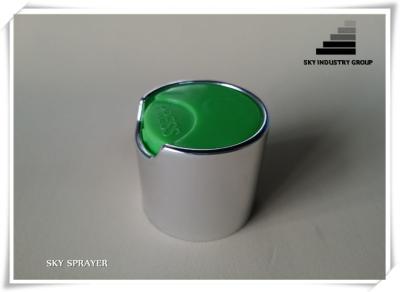China Blue Leakproof Liquid Soap Bottle Cap Plastic / Aluminum Press cap For Body Wash for sale