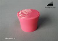 China Blue Leakproof Liquid Soap Bottle Cap Plastic / Aluminum Press cap For Body Wash for sale