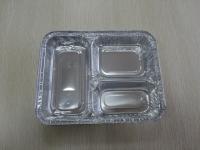 China High temperature sterilization food aluminum storage containers / 3 - Compartment For Fast Food for sale