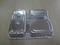 China High temperature sterilization food aluminum storage containers / 3 - Compartment For Fast Food for sale