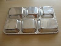 China ISO Six Compartment Aluminum Foil Serving Trays Large Bakery For Food Packing for sale