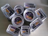 China Food Packaging 1.4L round Aluminum Foil Serving Trays For hotel Takeaway for sale