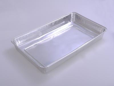 China Professional Recycling Rectangle Aluminum Foil Serving Trays For Airline Catering for sale