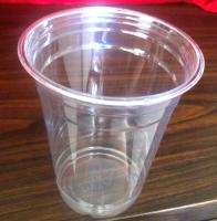 China 460ml PET Disposable Plastic Cups Slender For Ice Coffee , Cold Drink for sale