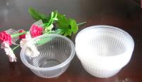 China Plastic Disposable Dessert Cups With Round Bowl 200ml 9.5x5.0cm for sale