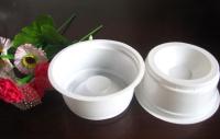 China 200ml Round Disposable Clear Plastic Dessert Cups , White Yogurt Cups for sale