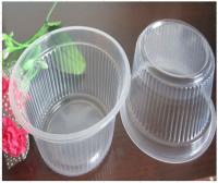 China 450ml Plastic Disposable Cups With Round Bowl , Clear Yogurt Cups for sale