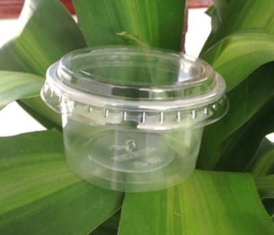 China 90ml Mini Disposable Dessert Cups Flat Lid For Salad / Ice Cream for sale