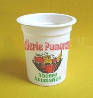 China White Yogurt Disposable Dessert Cups With Plastic Film 200ml 7oz for sale