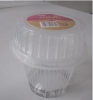 China 170ml Disposable Ice Cream Cups / Clear Plastic Sundae Cups PET for sale