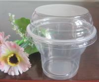 China Clear Disposable Ice Cream Cups For Yogurt 150ml 5oz 70 Degrees for sale