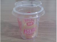 China Disposable Plastic Ice Cream Container 200ml , Straight Cup Body PET for sale