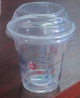 China 160ml Disposable Plastic Sundae Ice Cream Cups With Wide Ribs Cup for sale