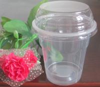 China 160ml Disposable Plastic Sundae Ice Cream Cups With Wide Ribs Cup for sale