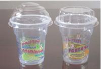 China 160ml Disposable Plastic Sundae Ice Cream Cups With Wide Ribs Cup for sale