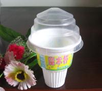 China 100ml 3oz White Disposable Ice Cream Cups Torch Disposable 6.7cm for sale