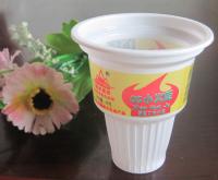 China 100ml 3oz White Disposable Ice Cream Cups Torch Disposable 6.7cm for sale
