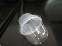 China 200ml Plastic Lid Disposable Ice Cream Cups Paper With Cone Shape for sale