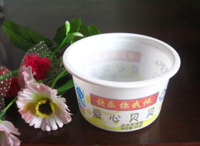 China White Plastic Disposable Ice Cream Cups With Round Bowl 200ml 7oz for sale