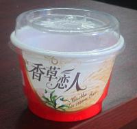 China 250ml White Disposable Ice Cream Cups Eco Friendly For Salad PET for sale