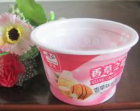China 250ml White Disposable Ice Cream Cups Eco Friendly For Salad PET for sale