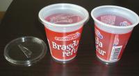 China White Disposable Plastic Ice Cream Cups For Yogurt 250ml 8oz 70 Degrees for sale