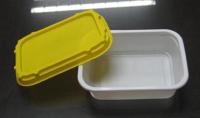 China 300ml White Disposable Ice Cream Cups , Rectangular Ice Cream Box for sale