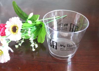 China 180ml Disposable Ice Cream Cups Clear For Yogurt / Food grade PS for sale