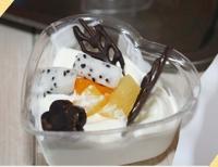 China 150ml Disposable Ice Cream Cups Plastic With Heart Shaped Star Shape for sale