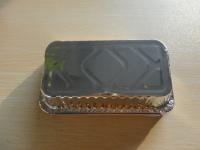 China Custom Rectangle Aluminum Foil Container With Lid For Frozen Ready Meals for sale