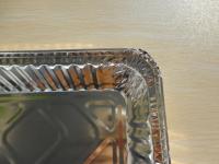 China Custom Rectangle Aluminum Foil Container With Lid For Frozen Ready Meals for sale