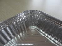 China Disposable Aluminium Foil Food Containers Rectangle With Cardboard Lid for sale