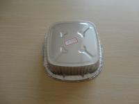 China Recyclable Square Aluminum Foil Tray 0.07mm Korea Cookware With SGS FDA for sale