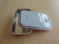 China Coated smoothwall foil casserole dishes 0.1mm for airline catering with SGS for sale