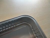 China Rectangle Airline Aluminium Foil Tray  with golden coated outside for daily for sale
