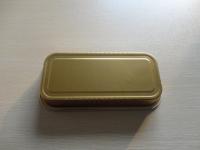 China Rectangle Airline Aluminium Foil Tray  with golden coated outside for daily for sale