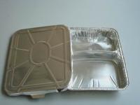 China Multi - Cavity Foil Takeaway Containers with cover Pollution-Free for restaurant for sale