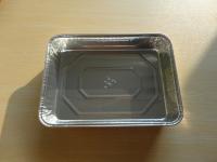 China Eco-Friendly Aluminum Rectangle Casserole Dish Container For Airline Meal for sale