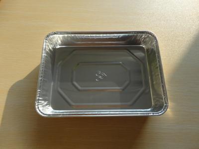 China Eco-Friendly Aluminum Rectangle Casserole Dish Container For Airline Meal for sale