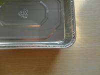 China Eco-Friendly Aluminum Rectangle Casserole Dish Container For Airline Meal for sale