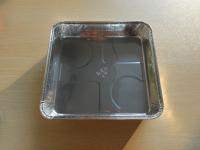 China Squar Aluminum Foil Casserole Dishes For Aviation Lunch With Logo For Baking for sale
