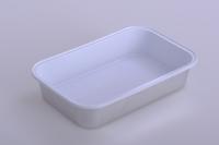 China White Lacquered Aluminum Foil Container For Airline Company In Food Cooking for sale