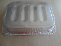 China 0.1mm Silver Disposable turkey roasting pan /  aluminum foil food container for sale