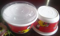 China Eco-Friendly Round White Disposable Plastic Bowls 850ml For Fastfood for sale
