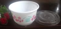 China Eco-Friendly Round White Disposable Plastic Bowls 850ml For Fastfood for sale