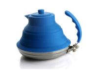 China Eco food grade 1.0 L collapsible silicone kettle With Stainless Steel Pot Bottom for sale